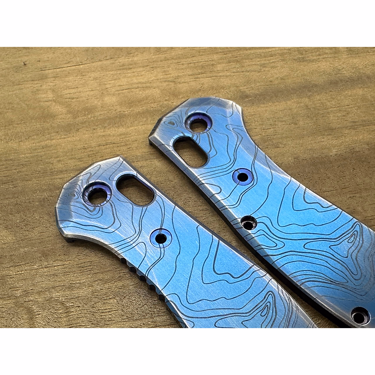 Black TOPO Titanium Scales for Benchmade GRIPTILIAN 551 & 550