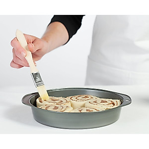 Redecker Pastry Brushes Set with Untreated Beechwood Handles, 2 Different Sizes, Multi-purpose Brushes with Natural Boar Bristles for Basting, Glazing and More, Made in Germany