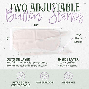 Lulus Naturals - Plush Cotton Castor Oil Pack Wrap, Reusable Castor Oil Pads for Stomach, Kidneys & More, Wrap for Castor Oil Packs for Liver Detox (Castor Oil Not Included), 9 x 19 inches