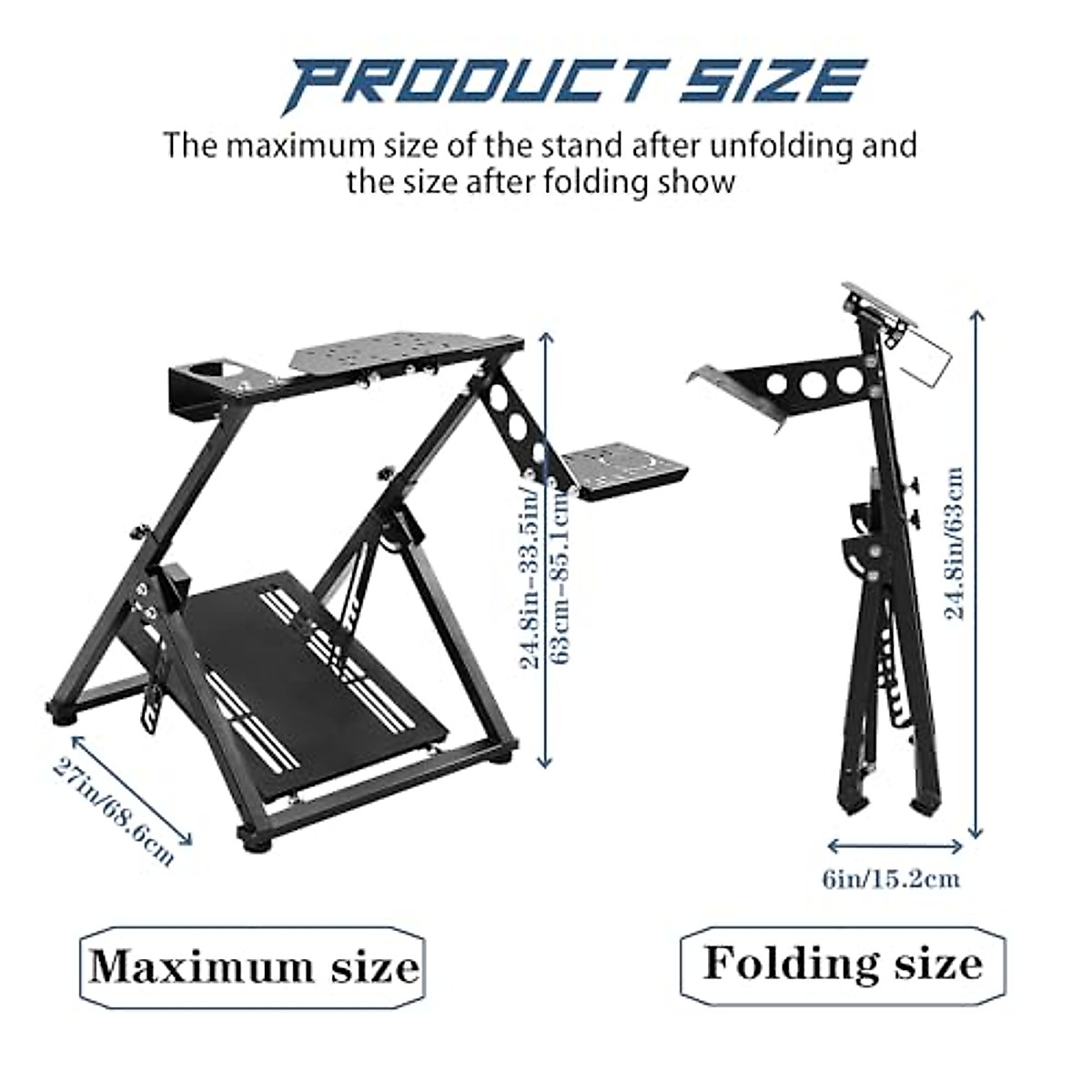 Anman Racing Simulator Cockpit with Water Cup Holder Fit for Logitech Thrustmaster G29 G920 G923 T128X T248 T300 Steering Wheel Stand,Handbrake/Pedals/Wheel/Seat NOT Included