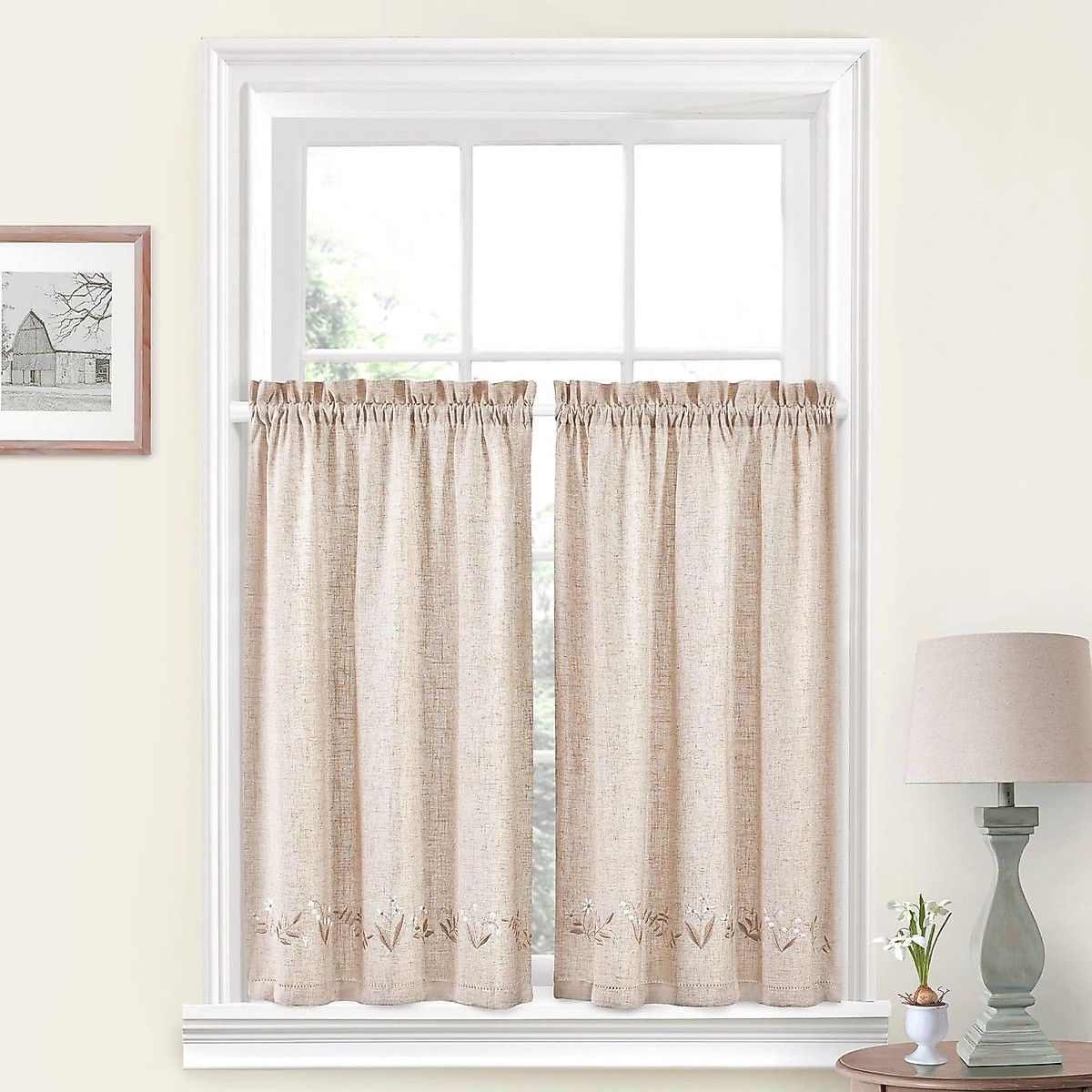 Spring Tension Curtain Rod White Adjustable 26-39 Inches for Curtains, Kitchen, Wardrobe, Windows, Cupboard, Home Closet, DIY Projects, Small Short Expandable Pressure Loaded