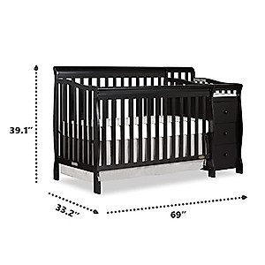Dream On Me 5 in 1 Brody Convertible Crib with Changer