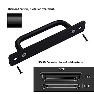 Westablize 12 Pack 5 Inch 128 mm Matte Black Cabinet Handles Aluminum Drawer Pulls Sliding Door Pulls