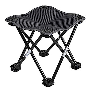 TRENTSNOOK Exquisite Camping Stool Folding Stool Camping Hiking Beach Portable Fishing Chair Camouflage Light Leisure Fishing Tool (Color : Army Green)