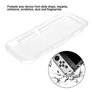Janzoom TPU Sleeve, Protective Case Portable Comfortable Comprehensive Protection Anti Fingerprint Half Packed for Switch Lite(Transparent)