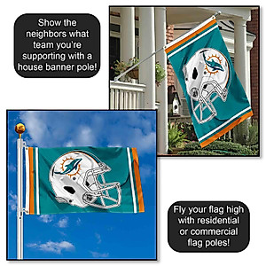 WinCraft Miami Dolphins New Helmet Grommet Pole Flag