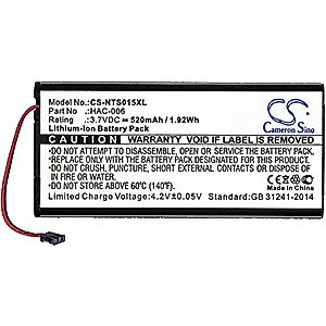 Yibudt 3.7V Battery Replacement for Switch Controller HAC-A-JCR-C0 HAC-015 HAC-A-JCL-C0 HAC-016,HAC-BPJPA-C0 HAC-006