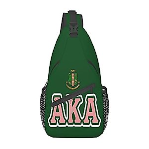 Unisex Chest Bags Crossbody Sling Backpack Travel Hiking Daypack Gifts for Women Men Shoulder Bag for Casual Sport Climbing Runners A Green Pink 4