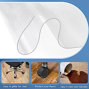 LuxStep Office Chair Mat for Carpet, Hard Wood Tile Floor Mats,Transparent Anti-Slip Computer Desk Chair Mat for Carpeted Floors, Home Office Floor Protector-30 x48,Rectangle