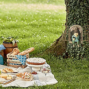 2 Pieces Garden Gnome Statue Elf Out The Door Tree Hugger Garden Peeker Yard Art Tree Sculpture Tree Gnome Decoration Outdoor for Patio Yard Lawn Porch Ornament (Classic Style)