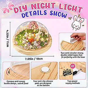 Make Your Own Night Light ,Rabbit DIY Kits,Bunny Toys for Kids Ages 4-8 ,Arts and Crafts Lamp Project for Girls(USB Upgrade Edition),Gifts for 4 5 6 7 8 9 10 Year Old Girl with Greeting Card