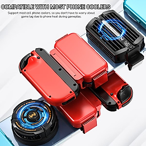 arVin Switch Joycon Controller Holder for iPhone iOS 16.0+System, N-Switch Joy Con Grip Clamp Mobile Phone Gamepad Bracket Clip for iPhone 14/14 Plus/14 Pro/14 Pro Max/13/12/11/X -Not for Android