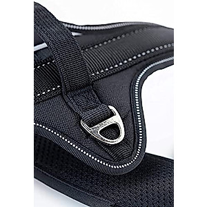 Mighty Paw Sport Harness, No-Pull Front Attachment Dog Harness, Neoprene Padded Lining, Reflective Stitching, 2 Leash Attachment Options (X-Large, Black)
