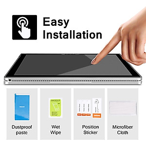 Megoo Screen Protector for Surface Pro 6 12.3 Inch,Tempered Glass/Easy Installation/Scratch resistant, Also Compatible for Microsoft Surface Pro 5 (2017) / Pro 4