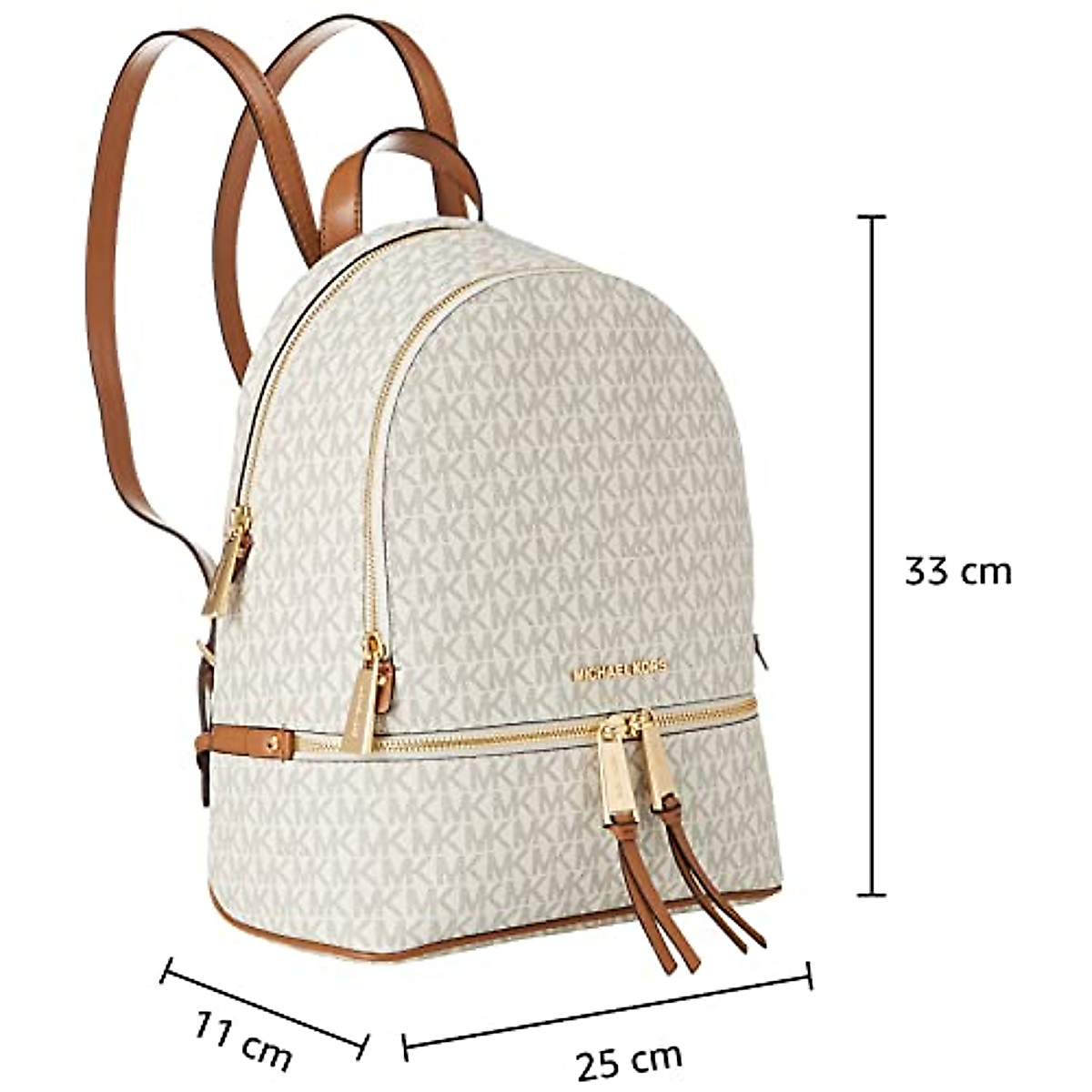 MICHAEL KORS(マイケルコース) Women Rhea MD Backpack 30S7GEZB1B 150 Rear Zip, Vanilla, One Size