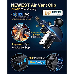 [2023 Upgraded] VANMASS Car Dashboard Phone Holder Mount [Super Suction Cup] Compatible for iPhone 13 Pro Max 12 11 X Xr Xs 8 7 Plus Mini Se Universal Cell Phone Windshield Vent Handsfree Cradle,Black