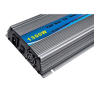 SOGTICPS 1300W on Grid Tie Inverter MPPT Stackable Pure Sine Wave DC30-45V to AC90V-140V Output for 36V Solar Panel