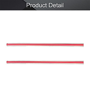 Fielect Red Straight Line Acrylic Round Rod Standard Plexiglas Tolerance Lightweight for DIY 10mm Diameter 250mm Height 2Pcs