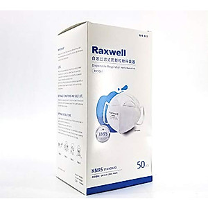 Raxwell KN95 RX9501 Disposable Face Mask 99% Filter Efficiency (50 Pack)