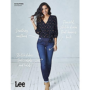 Lee Women's Sculpting Fit Slim Leg Pull On Jean, Landslide, 10