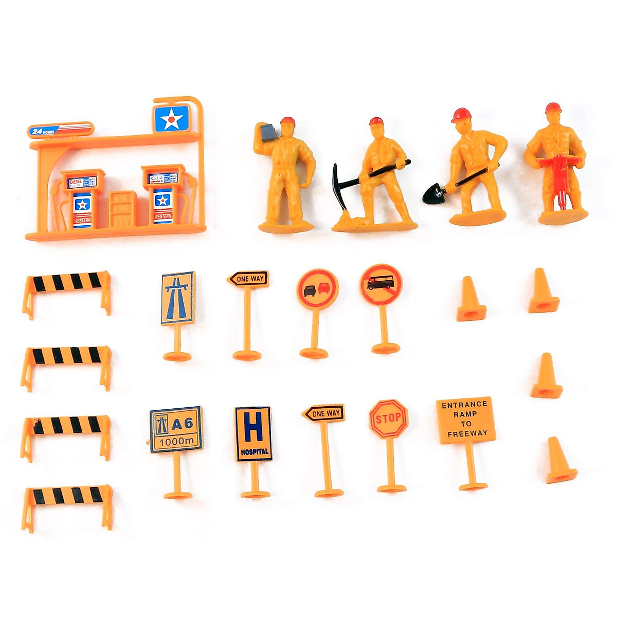 KidPlay 50pc Diecast Cars Urban City Construction Toys Play Set for Kids