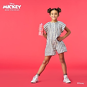 Whiskware Disney Stackable Snack Containers for Kids and Toddlers, 3 Stackable Snack Cups for School and Travel, Minnie and Daisy