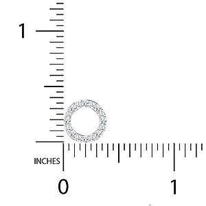 925 Sterling Silver 3/8 Carat Certified Round Diamond Stud Earring for Women | Circle