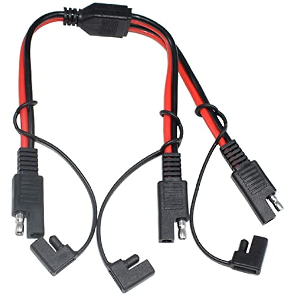 LIXINTIAN 10AWG SAE DC Power Automotive Connector Cable Y Splitter 1 to 2 SAE Extension Cable, Fit for Suitable for Solar Battery Connection and Transfer -40cm