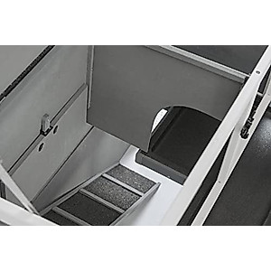 Evedy Wooden 2-Layer Pet House with Easy Clear Tray,Rabbit Bunny Hutch Chicken Coops Dog Cage,Dark Gray, 36''L X 17.7''D X 31.9''H