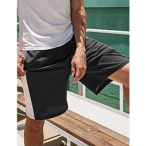 COOFANDY Mesh Basketball Shorts Men Big and Tall Loose Fit 11 Inch Gym Shorts