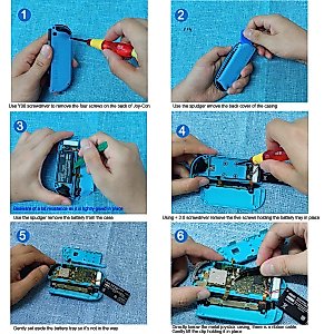 Veanic 4-Pack Replacement Joycon Joystick Drift Fix Analog Thumb Stick for Nintendo Switch/Switch OLED/Nintendo Switch Lite Joy-Con Controller