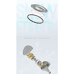 Moondrop Aria Snow Edition Wired Earbud High Performance Diamond-Like Diaphragm ARIA SE Dynamic Driver 0.78 Pin in-Ear Earphone