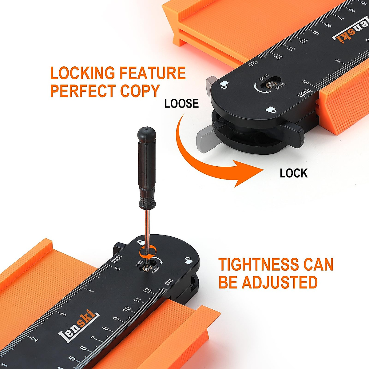 Lenski Gifts for Dad, Stocking Stuffers for Adults Men, Connectable Contour Gauge Tools for Men, Mens Gifts Ideas for Christmas, Dad Gifts for Men Who Have Everything, Cool Stuff Gadgets for Men