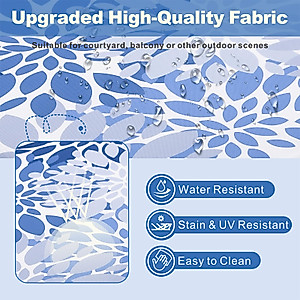 XXPILOS Patio Chair Cushions with Ties Outdoor Chair Cushions Set of 4 for Dining Chairs Outdoor Cushions for Patio Furniture Home Garden 16 * 17 Inch Waterproof