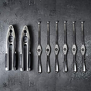 Crab Crackers and Tools Set - Premium 2 Lobster Crackers and 6 Seafood Forks Kit - Professional Seafood Tools Set Crab Leg Crackers and Tools - Nut Crackers for All Nuts Walnut Pecan Cracker and Picks