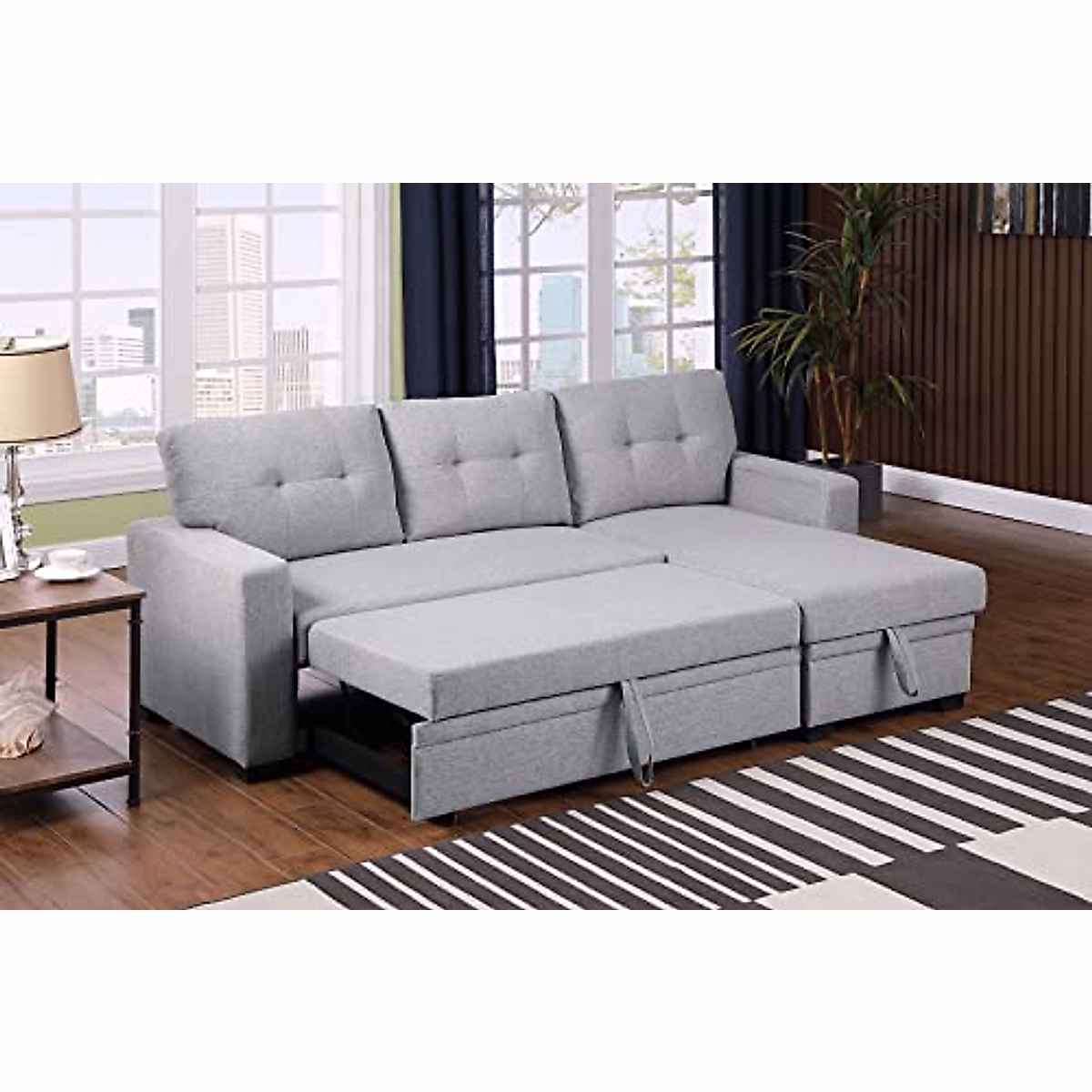 Devion Furniture Russ Sofabed, Light Gray