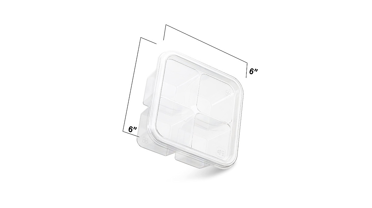 MT Products 4 Compartment Meal Prep Containers - 15 Pack