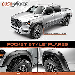 Bushwacker Pocket/Rivet Style Front & Rear Fender Flares | 4-Piece Set, Black, Smooth Finish | 40937-02 | Fits 2007-2014 Chevrolet Tahoe (Excludes LTZ)