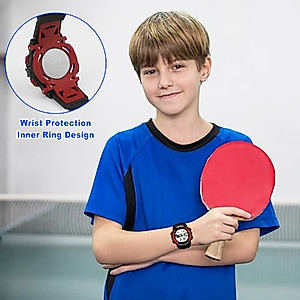 CKV Kids Digital Watch Boys Watches Ages 5-18, Waterproof Multifunctional Sport Watches with 7 LED Backlight Alarm Calendar Timer for Boys