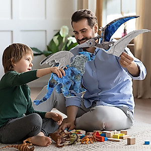 Dragon Plush Toy, Frost Wyrm Stuffed Animal Throw Plushie Pillow Doll, Soft Blue Fluffy Friend Hugging Cushion - Present for Every Age & Occasion