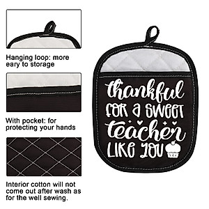 Teacher Appreciation Gift Thankful for A Sweet Teacher Like You Oven Pads Pot Holder (Sweet Teacher Like You)