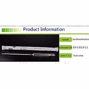 Test Jars Alcohol Hydrometer Home Brewing Wine Saccharometer Cider Alcohol Testing High Quality Sugar Content Testing 0.9-1.0 and 1.0-1.1