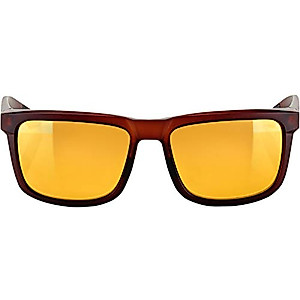 100% Blake Classic Men's Sunglasses - Durable, Lightweight Active Performance Eyewear w/Rubber Temple & Nose Grip (Soft TACT Rootbeer - Smoke Lens)