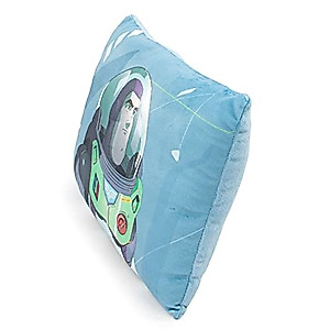 Jay Franco Disney Pixar Lightyear Decorative Pillow - Super Soft Throw Plush Pillow Features Buzz - Measures 10 x 14 Inches (Official Disney Pixar Product)