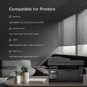 LEMERO 67 XL Ink Cartridges Black Color Combo Pack Remanufactured Replacement for 67 67XL for Deskjet 2755e 2700 Envy 6000 6055 6055e 6052 Pro 6400 6455 6455e 6452 Printer (1 Black, 1 Tri-Color)