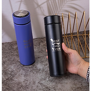 Wedding Engagement Gifts for Her/Him - Valentines Anniversary Christmas Couples Gift Set, 15oz Travel Vacuum Tumbler For Husband Wife - Insulated Bottle Gift For Bride Groom (Best Dad & Best Mom）