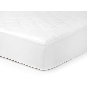 Tadpoles Quilted Waterproof Mattress Cover | 28" x 52" x 9" | Fits All Standard-Size Cribs & Toddler Beds | Made of 100% Waterproof Polylaminate | Ideal for Toddlers & Kids | White