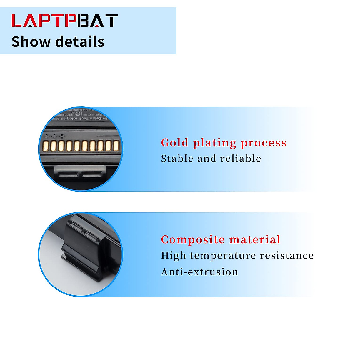 LAPTPBAT P1083277-002 BTRY-MPM-22MA1-01 Battery for Zebra ZQ310 ZQ320 ZQ300 ZA310 ZQ310 Plus 2 ZR328 P1083277 7.2V 16.4Wh