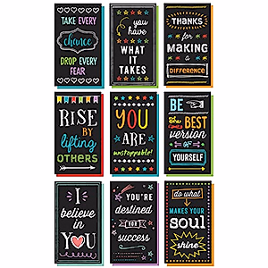 Iconikal Inspirational Motivating Thankful Mini Quote Cards, Blank Back, 200-Count