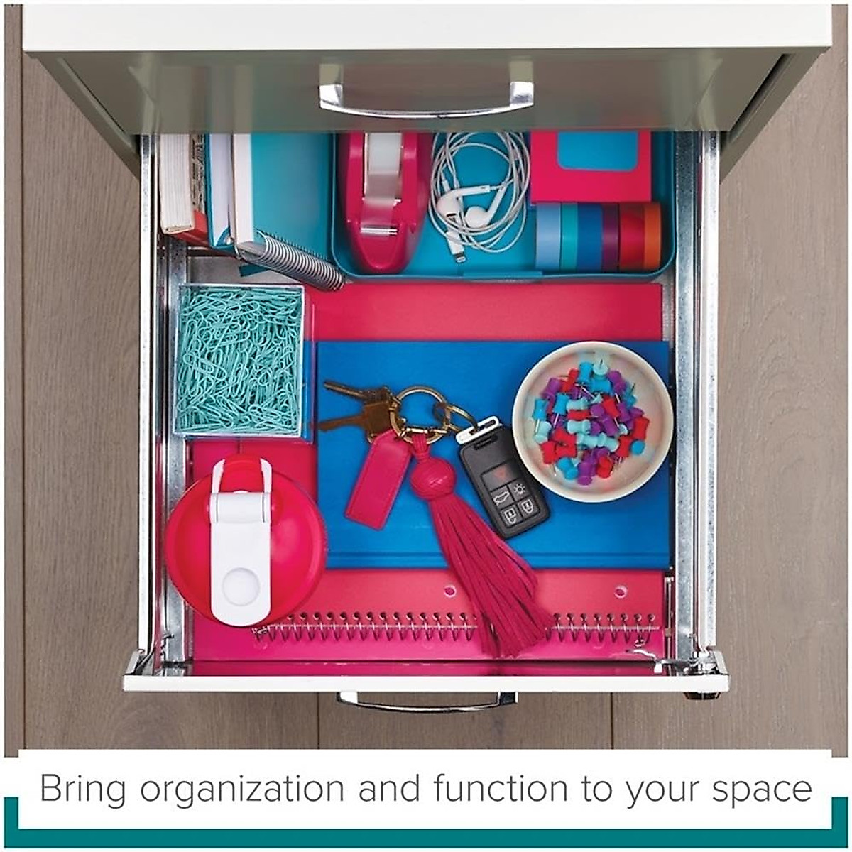 Scranton & Co 2 Drawer Steel Mobile File Cabinet in Pure White